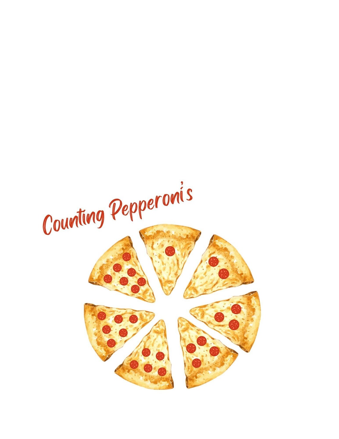 Counting Digital Download, Counting Pepperoni's Printable, Colorful ...
