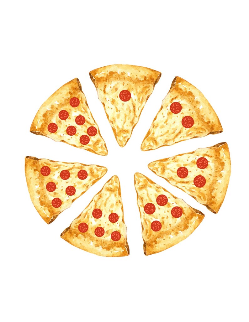 Counting Digital Download, Counting Pepperoni's Printable, Colorful ...