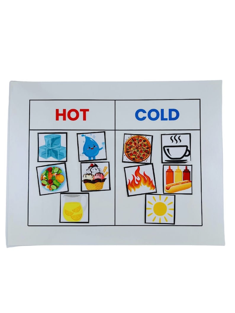 Sorting Items Printable, Sorting Hot and Cold Printable, ABA Resources ...