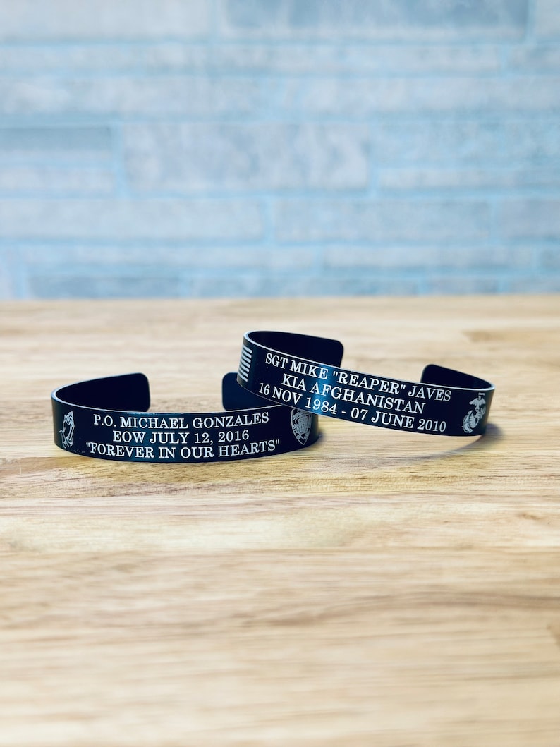 Military Memorial Bracelets - Etsy