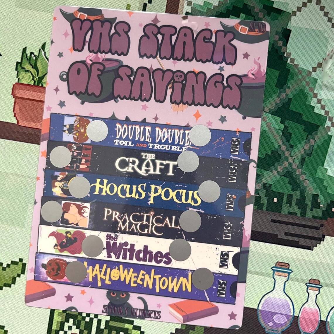 90s Witches VHS Stack of Savings Scratch off Movies Challenge A5 5x7 - Etsy