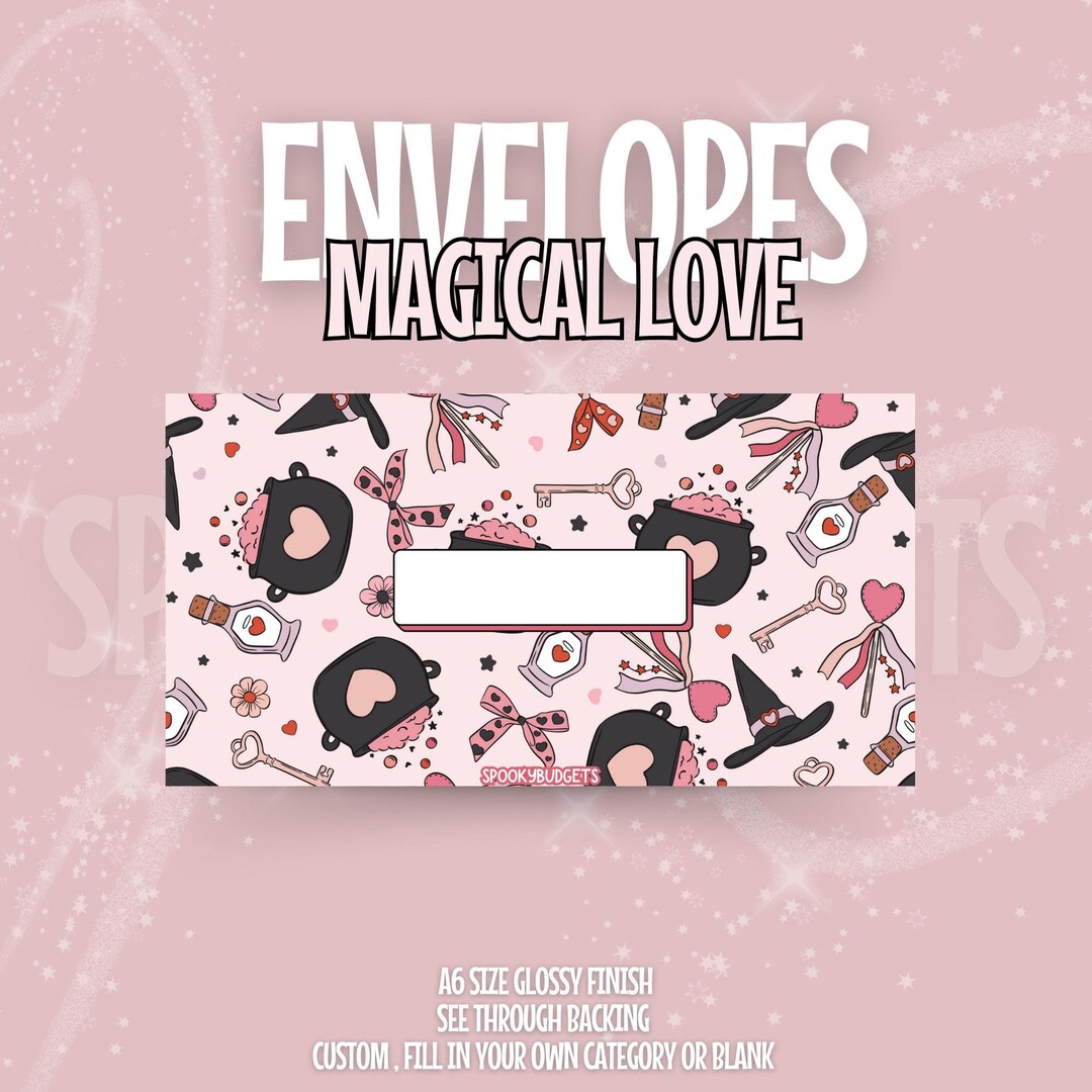 Magical Love Cash Envelope A6 Laminated Custom Categories - Etsy