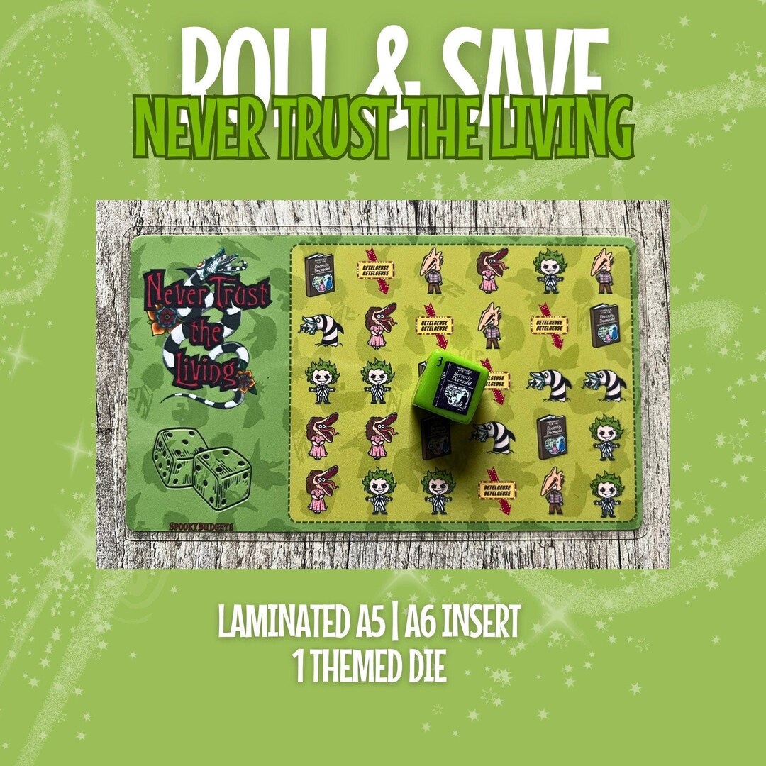 Never Trust the Living Roll & Save Dice Challenge A6 A5 - Etsy