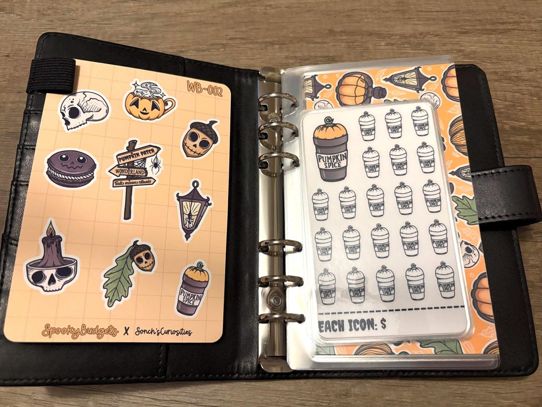 Spooky Autumn Budget Binder A6 Laminated Custom Cash Envelopes W ...
