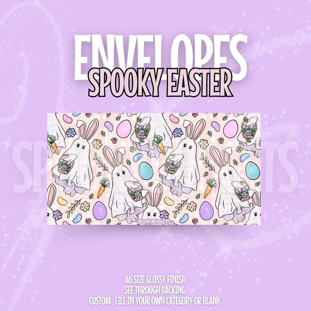 Spooky Easter Cash Envelope A6 Laminated Custom Categories - Etsy