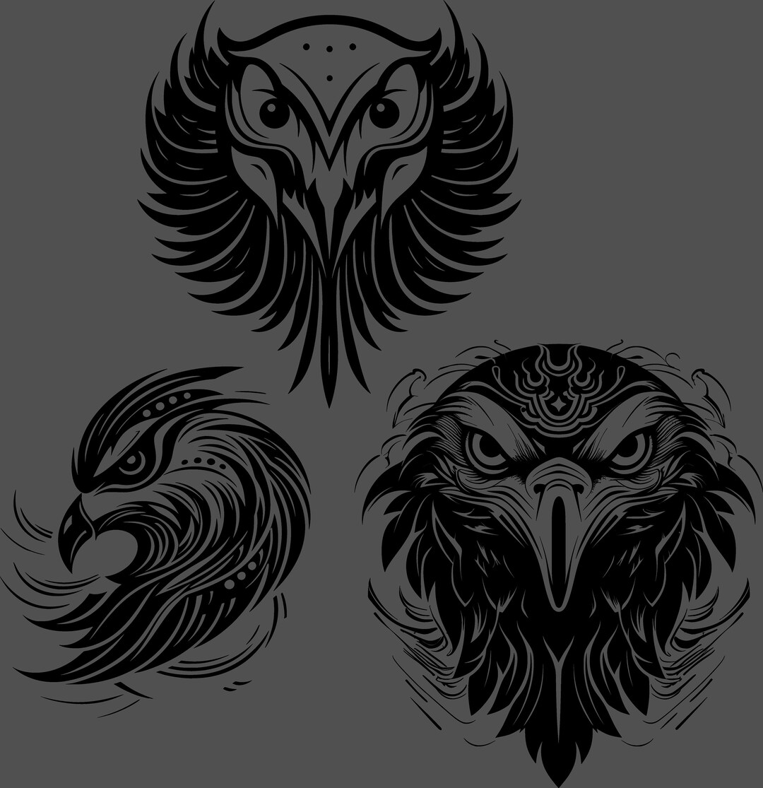 Tribal Birds Vector Art Pack - Etsy