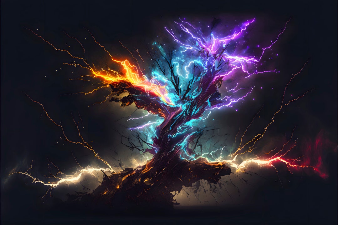 Abstract Lightning Art - Etsy