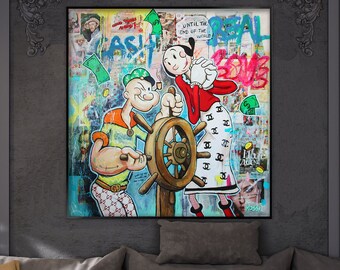 Popeye Graffiti Art - Etsy