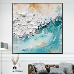 Textured Waves, 100% Handmade, Textured Painting, Abstract Oil Painting ...