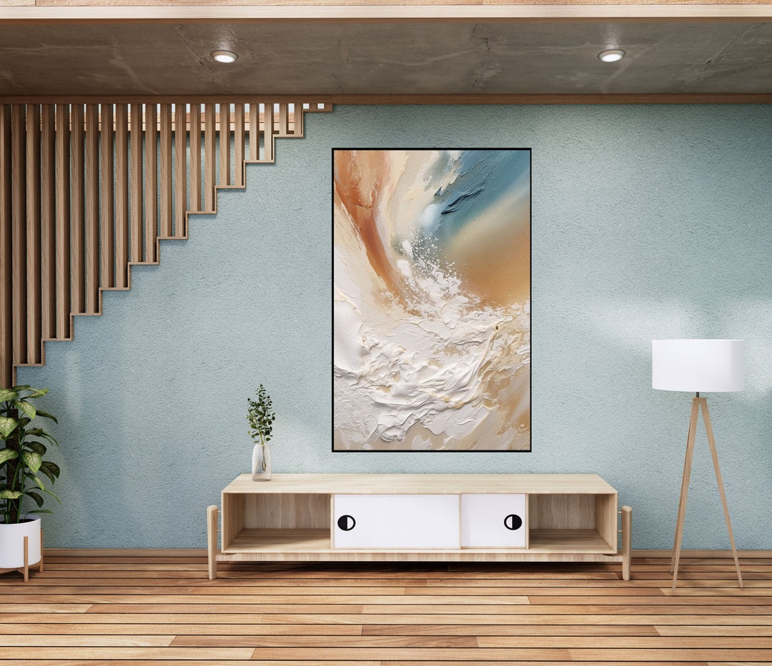 Ocean Waves in Texture, 100% Handmade, Textured Painting, Abstract Oil ...