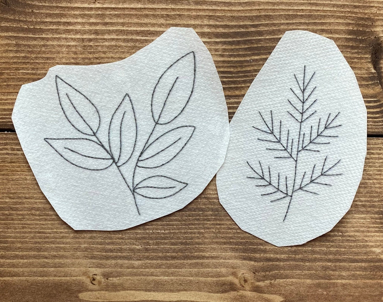Botanical Embroidery Stick and Stitch Stickers, Embroidery Patch, Water ...