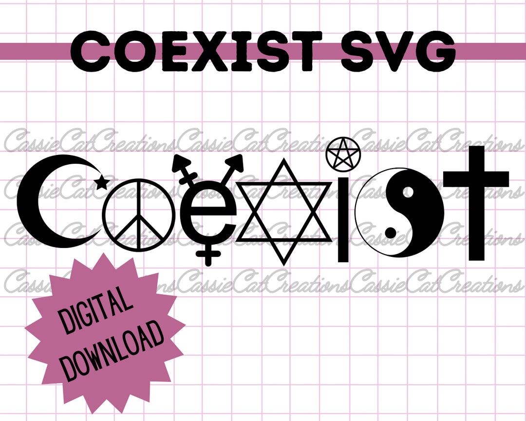 Peaceful Coexist SVG Spread Harmony With This Digital Art File - Etsy