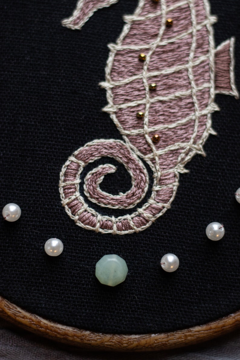 Seahorse Embroidery - Etsy