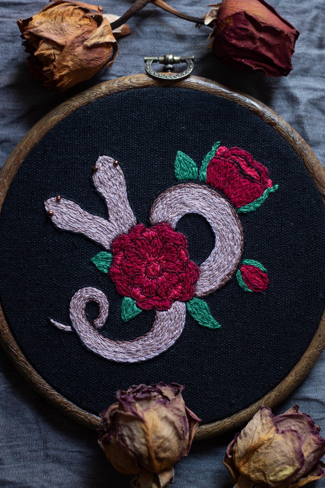 Two-headed Snake Embroidery - Etsy