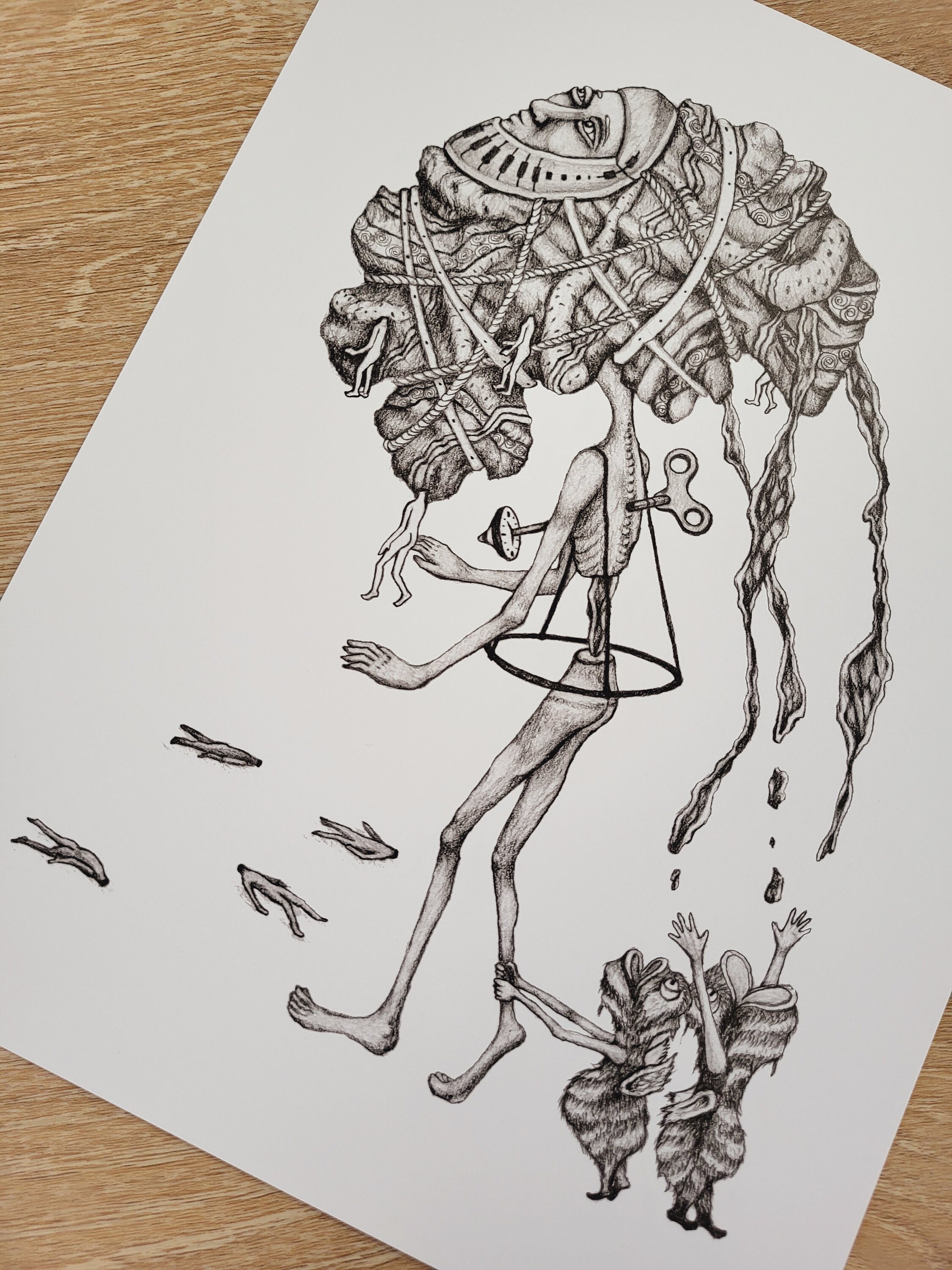 Social Norms Art Print, Surrealism Pencil Illustration - Etsy