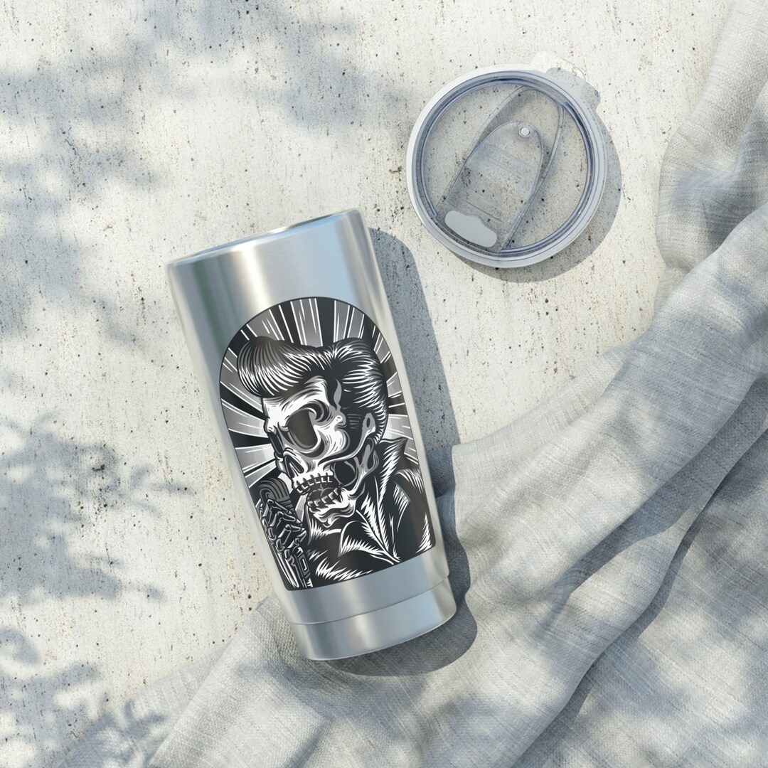 Skull Elvis Music Festival Goth Alternative Gift Vagabond 20oz Tumbler ...