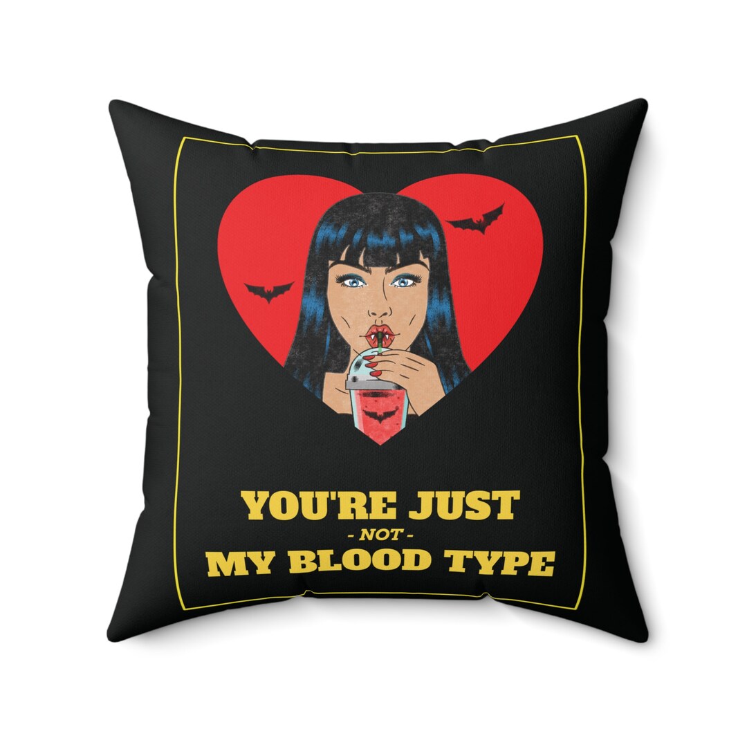 Vampire Goth Alternative Spooky Valentines Spun Polyester Square Pillow ...