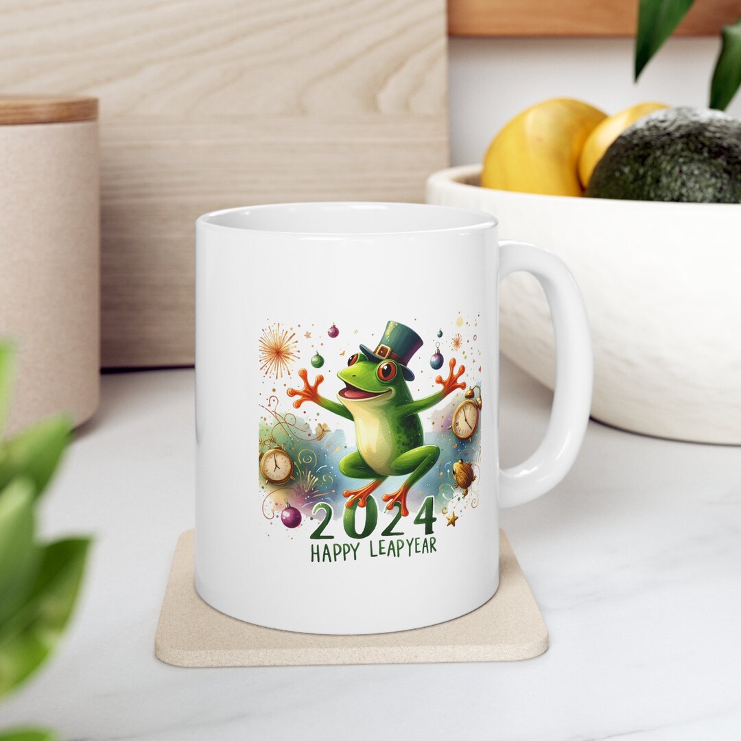Cute Leap Year Coffee Cup Leap Year Frog Mug Birthday Gift 2024 Leap ...