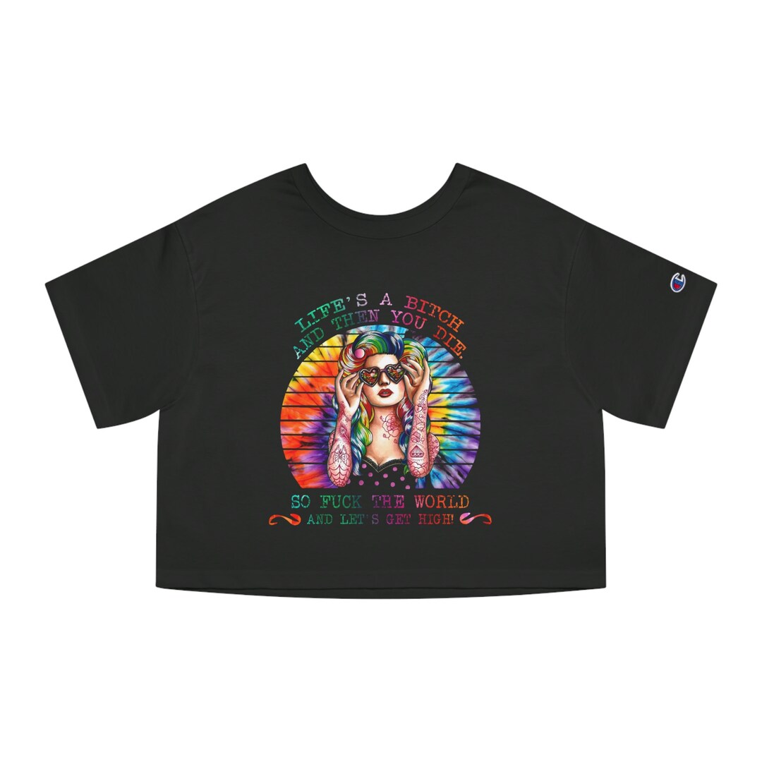 Hippie Festival Boho Cannabis Weed Smoke Champion Womens Crop Top - Etsy