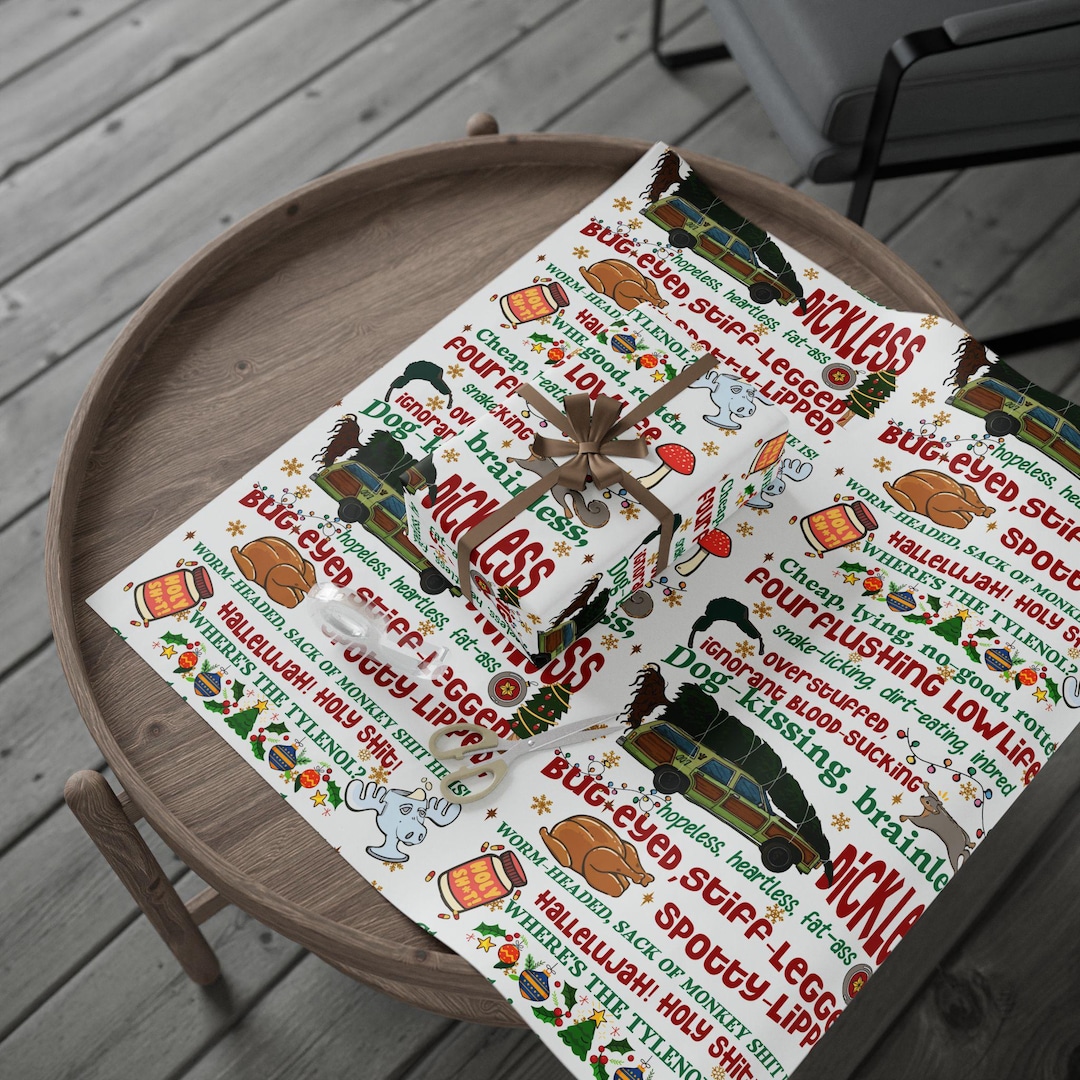 Funny Christmas Wrapping Paper Holiday Gift Wrap, Xmas Present Paper ...