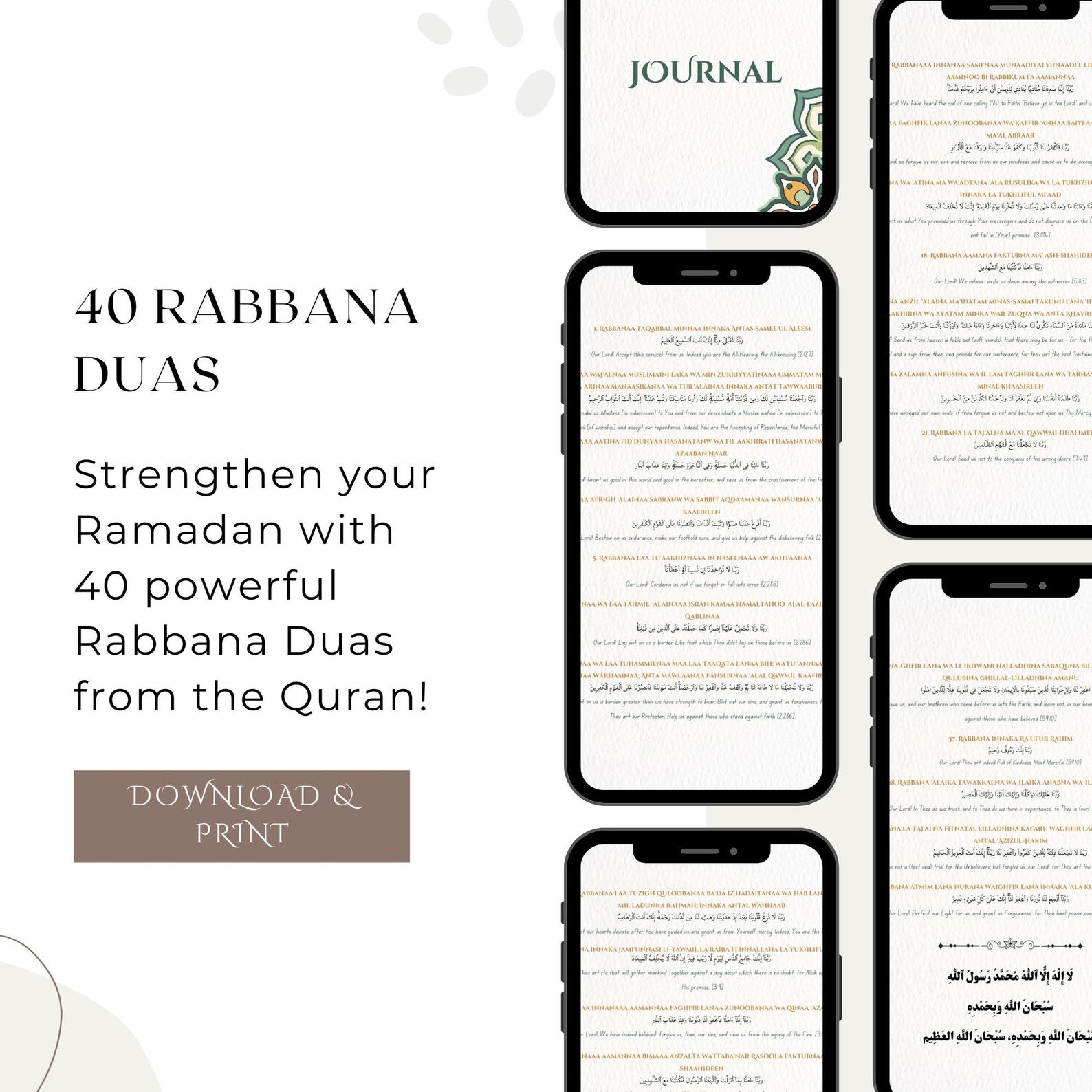 40 Rabbana Duas for Ramadan | Printable PDF | Powerful Quranic ...