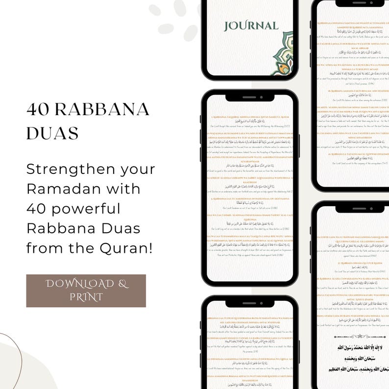 40 Rabbana Duas for Ramadan | Printable PDF | Powerful Quranic ...