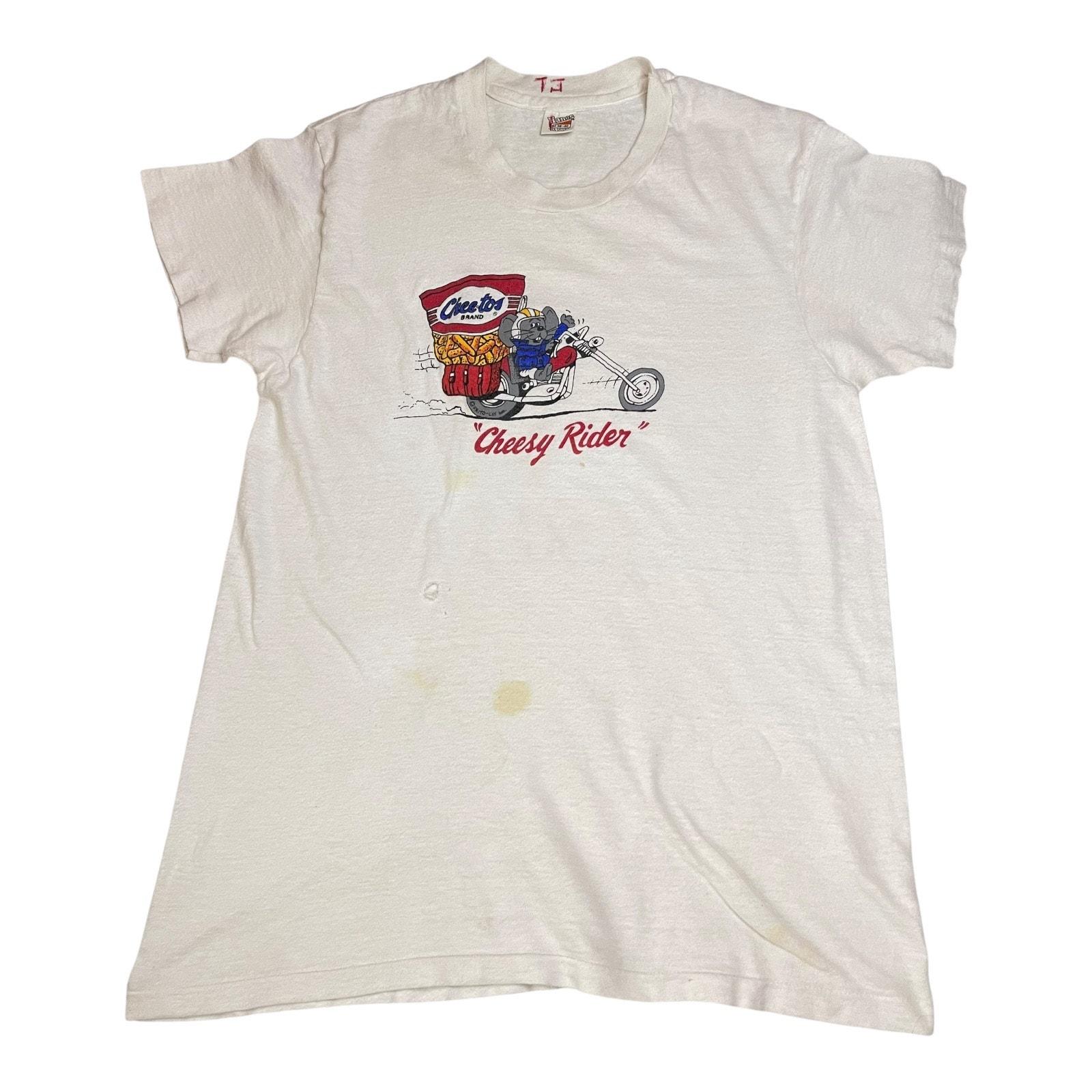 Vintage 80s Cheetos “cheesy Rider” Mouse Biker Tee – Hanes USA Single ...