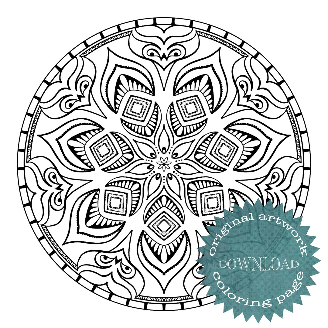 Owl Eye Mandala Coloring Page Colouring Sheets for Adults - Etsy