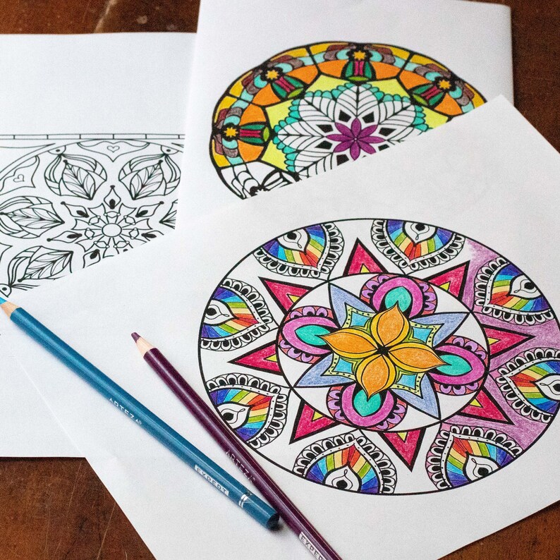 Unique Hand Drawn Poop Emoji Mandala Coloring Page, Relaxation Patterns ...