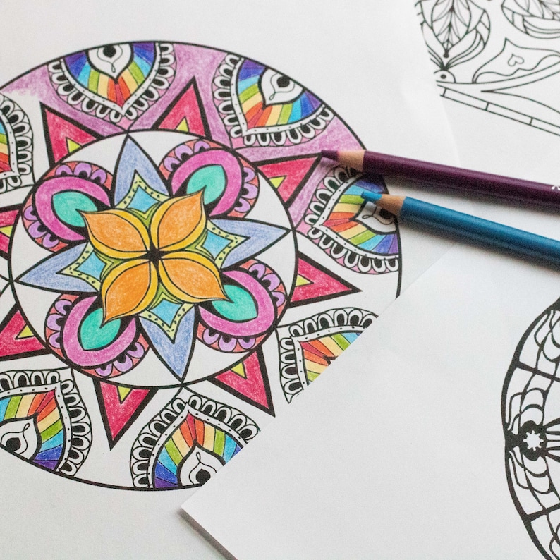 Unique Hand Drawn Poop Emoji Mandala Coloring Page, Relaxation Patterns ...