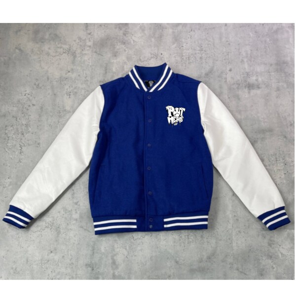 Royal Blue Varsity Jacket - Etsy