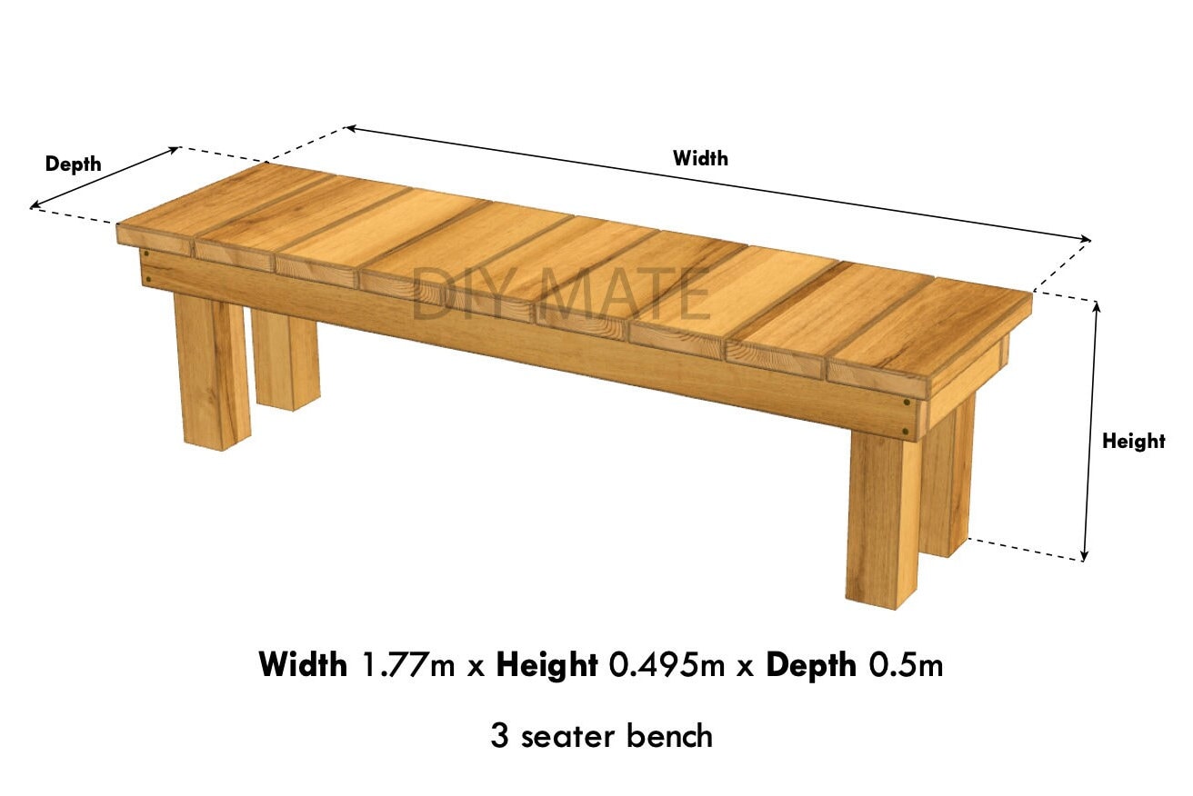 Outdoor bench height store