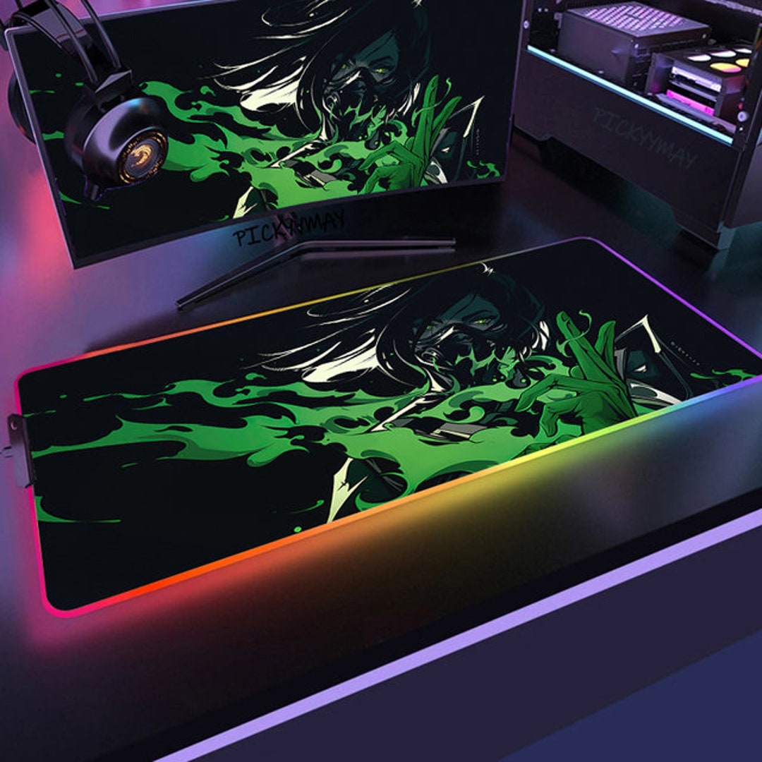 Valorant RGB Gaming Mouse Pad Valorant Led Gaming Desk Mat - Etsy Portugal