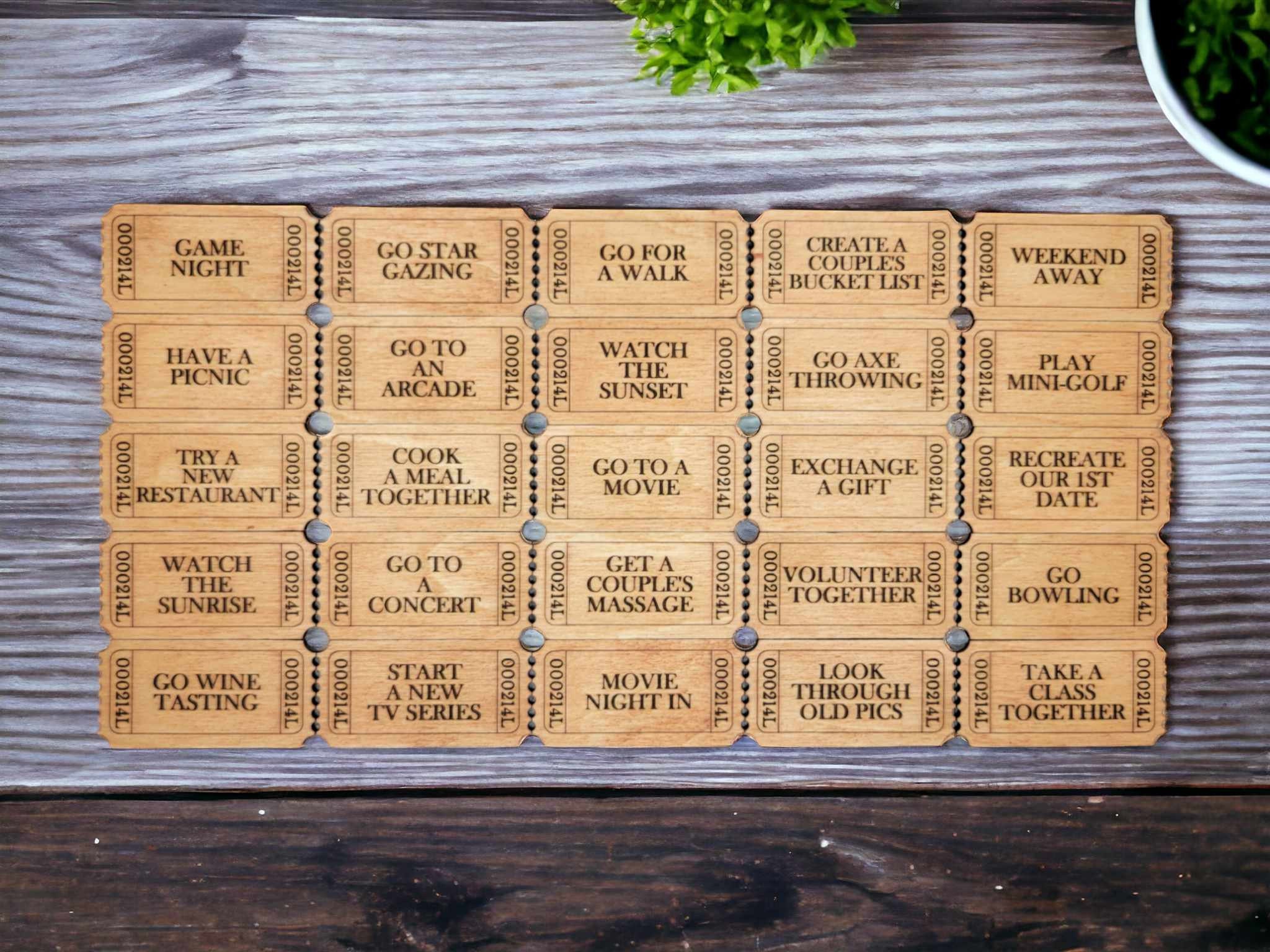 Date Night Ticket Jar - Etsy