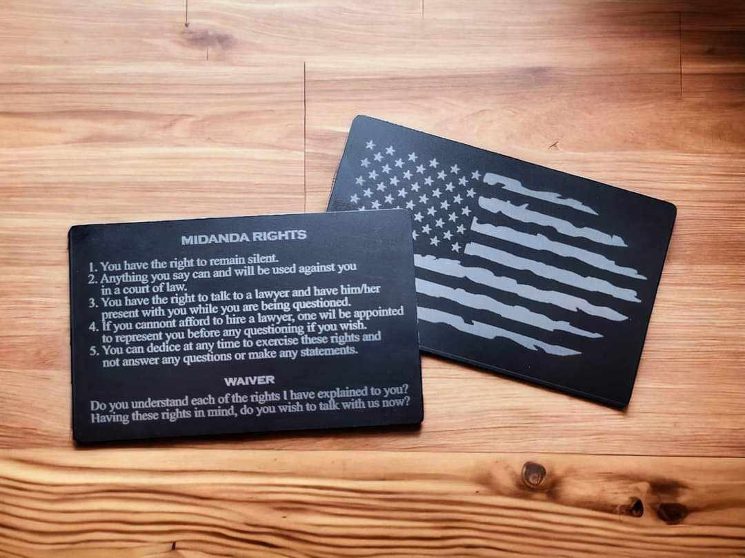 Personalized Miranda Rights Advisement Cards - Etsy