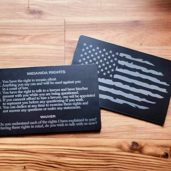 Miranda Rights Cards - Etsy