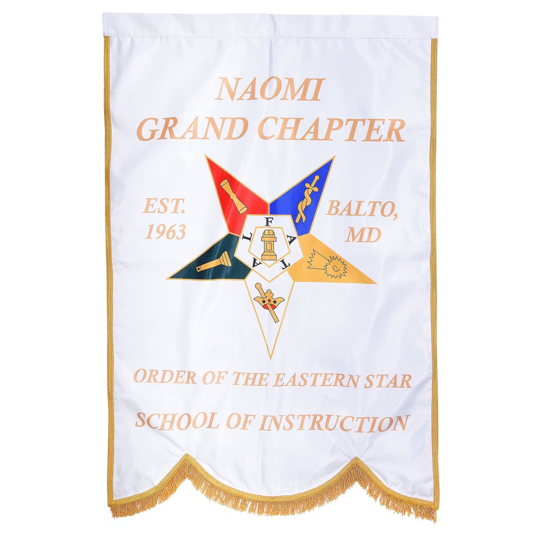 OES Banner Printed With Gold Braid & Fringe - Etsy