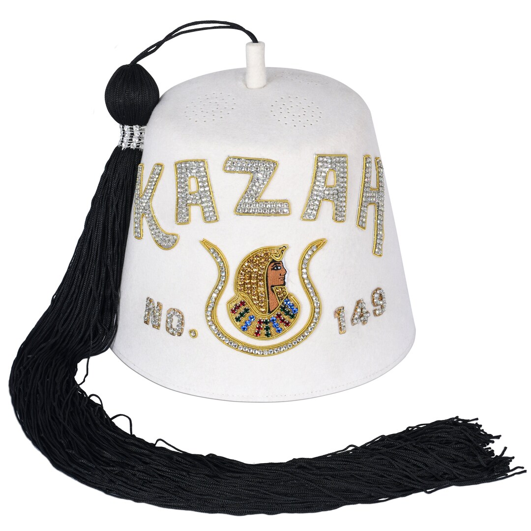 DOI PHA Fez Hat Rhinestones with Row Options - Etsy