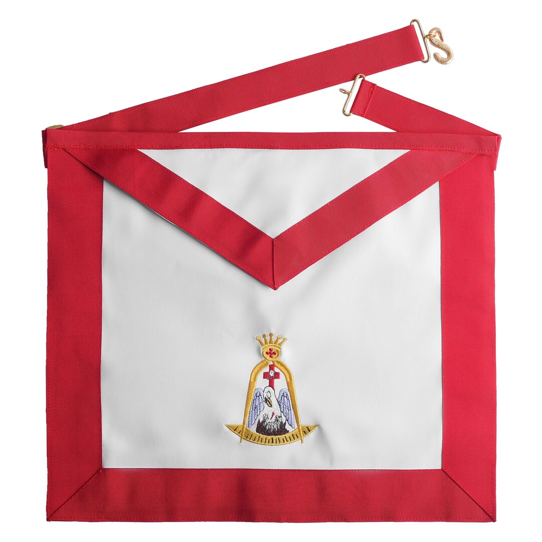 18th Degree Rose Croix Scottish Rite Apron Red Borders With - Etsy