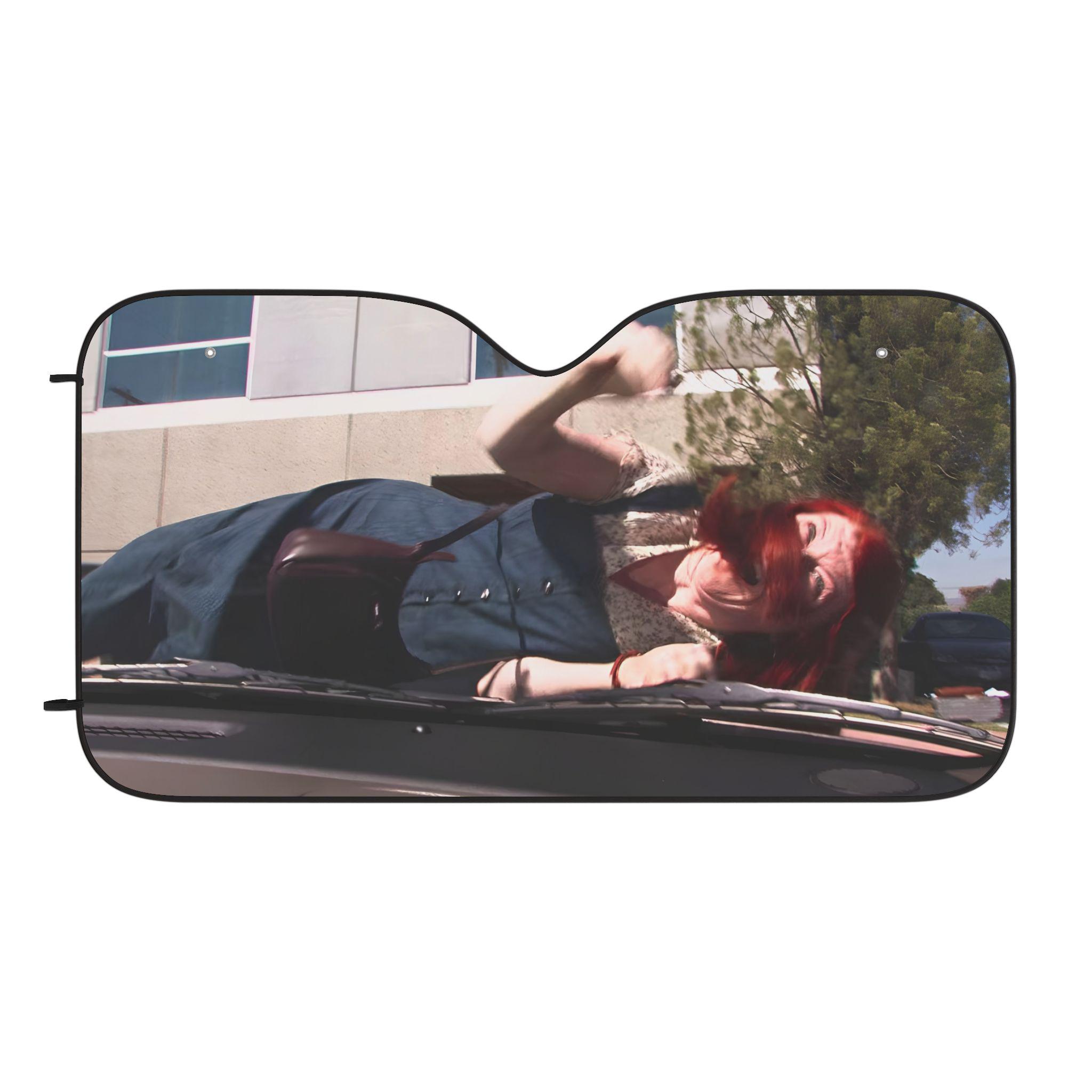 Meredith Palmer Gets Hit by a Car Car Sun Shade the Office Funny Car Sun Blocker Michael Hits Meredith Car Sun Shade Panel Etsy