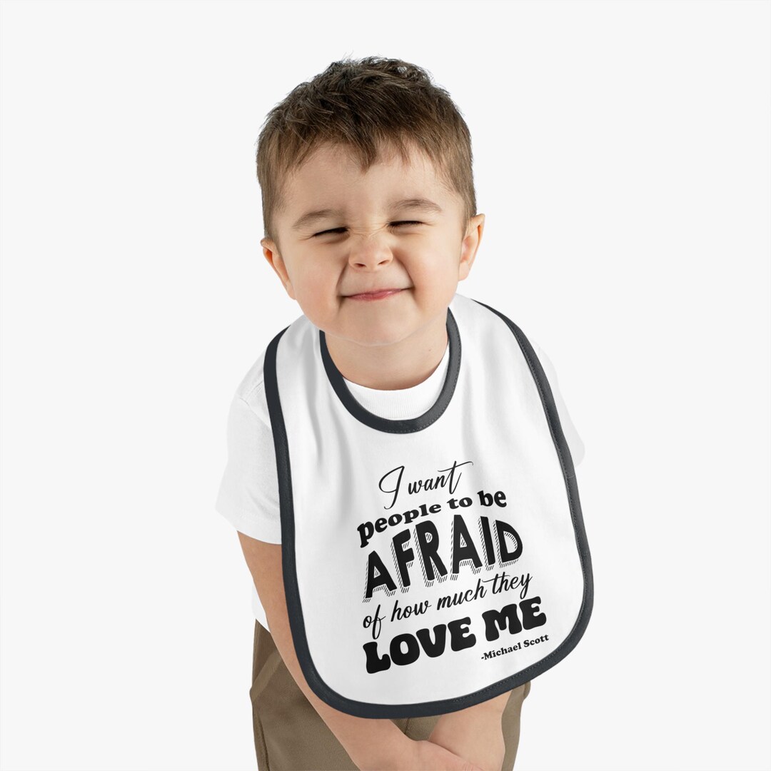 Michael Scott Quote Baby Contrast Trim Jersey Bib - the Office Baby ...