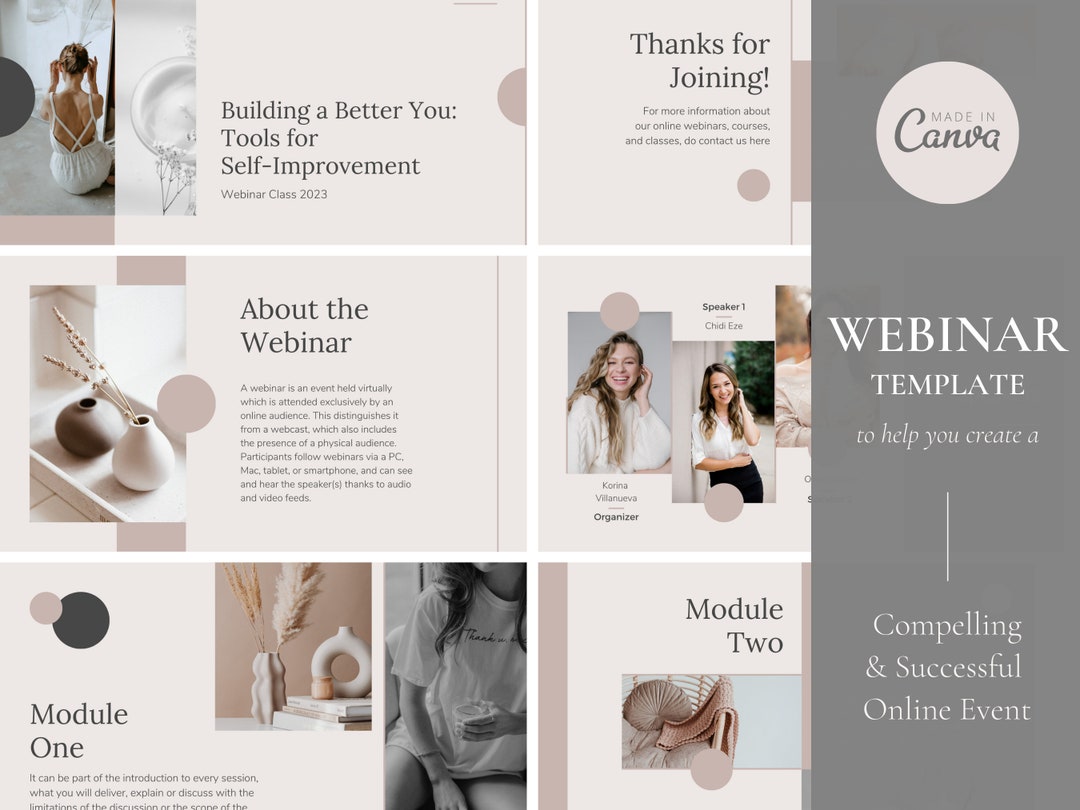 Webinar Slide Deck Template, Webinar Canva Template, Webinar Slide Deck ...