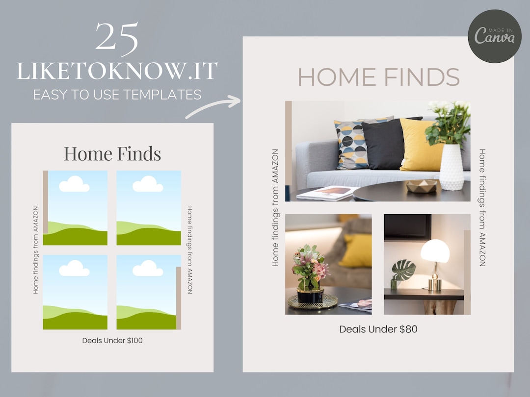 Ltk Home Design Templates Canva, Ltk Canva Template, Ltk Post Template ...