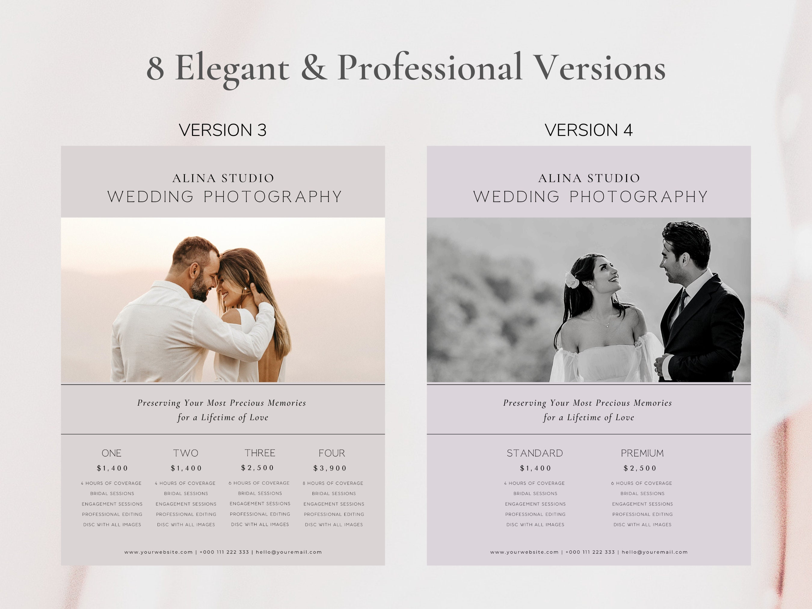 Price List Template Editable, Price List Photographer, Price Lists ...