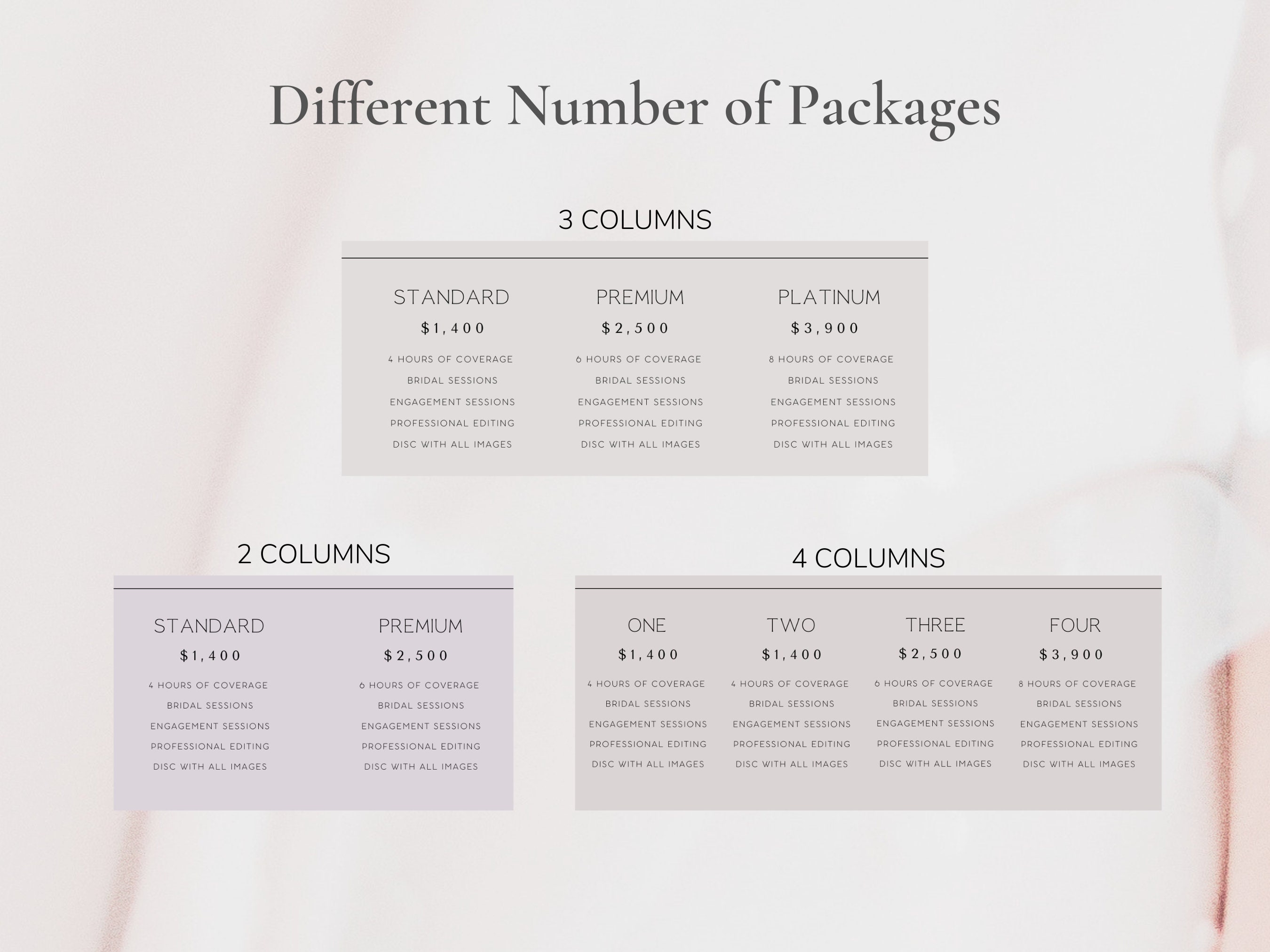 Price List Template Editable, Price List Photographer, Price Lists ...