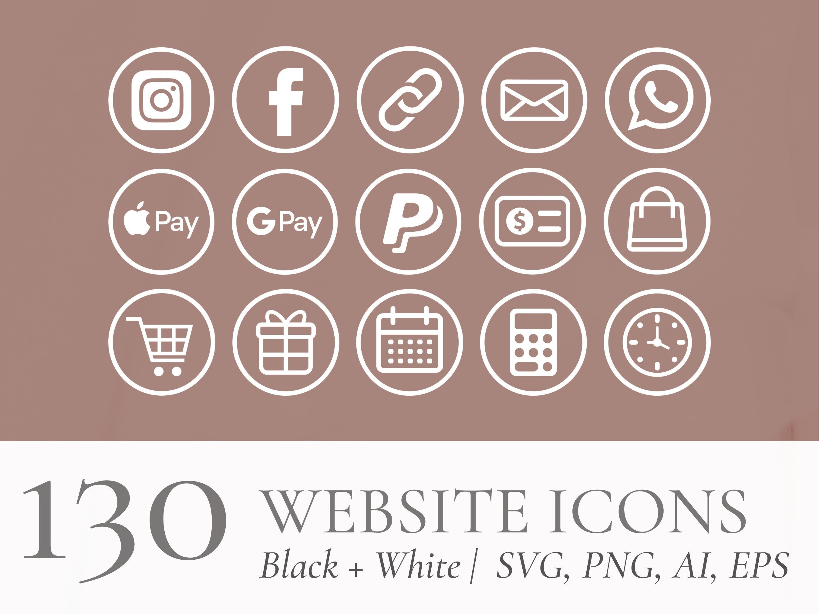 Social Media Transparent Icons SVG Bundle, Payments Icons, Icons for ...