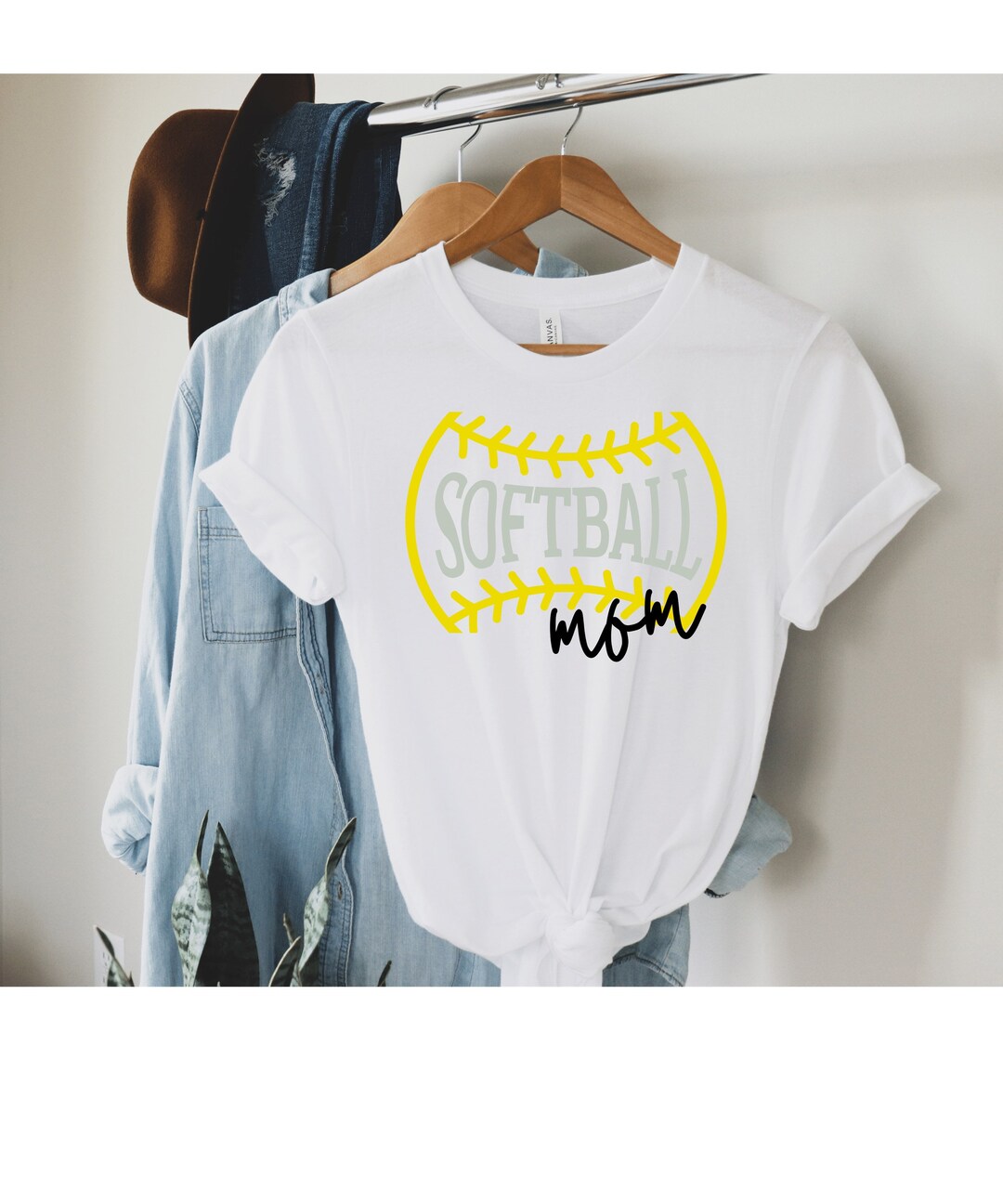 Softball Mom Shirt With Softball Laces | Softball Shirt | Softball Mom ...
