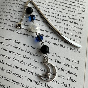 Beaded Metal Bookmark Celestial Moon Star Gift for Readers - Etsy