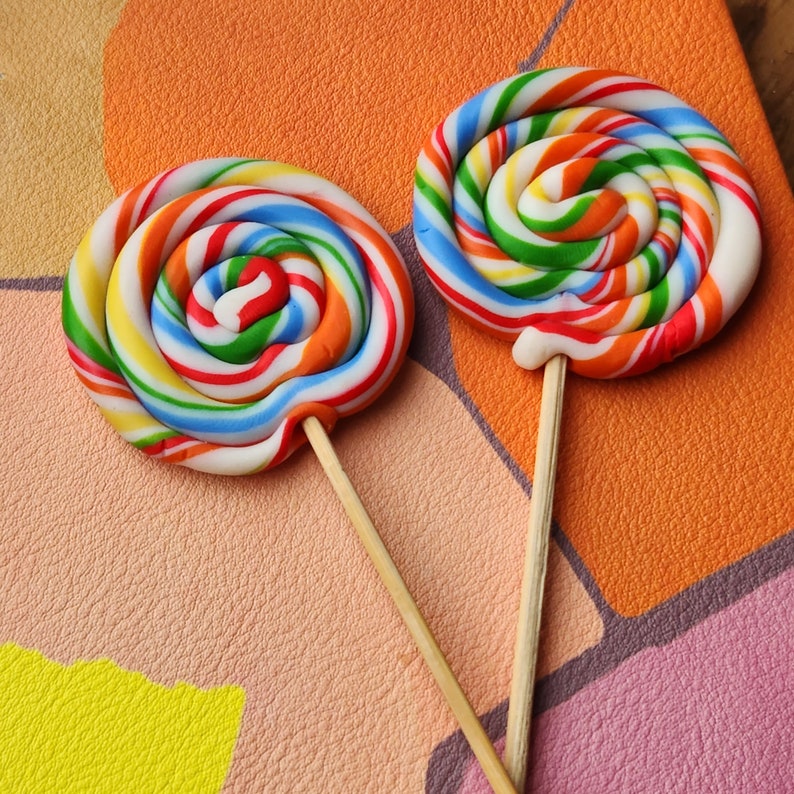 Set of 10 Fake Lollipops - Etsy
