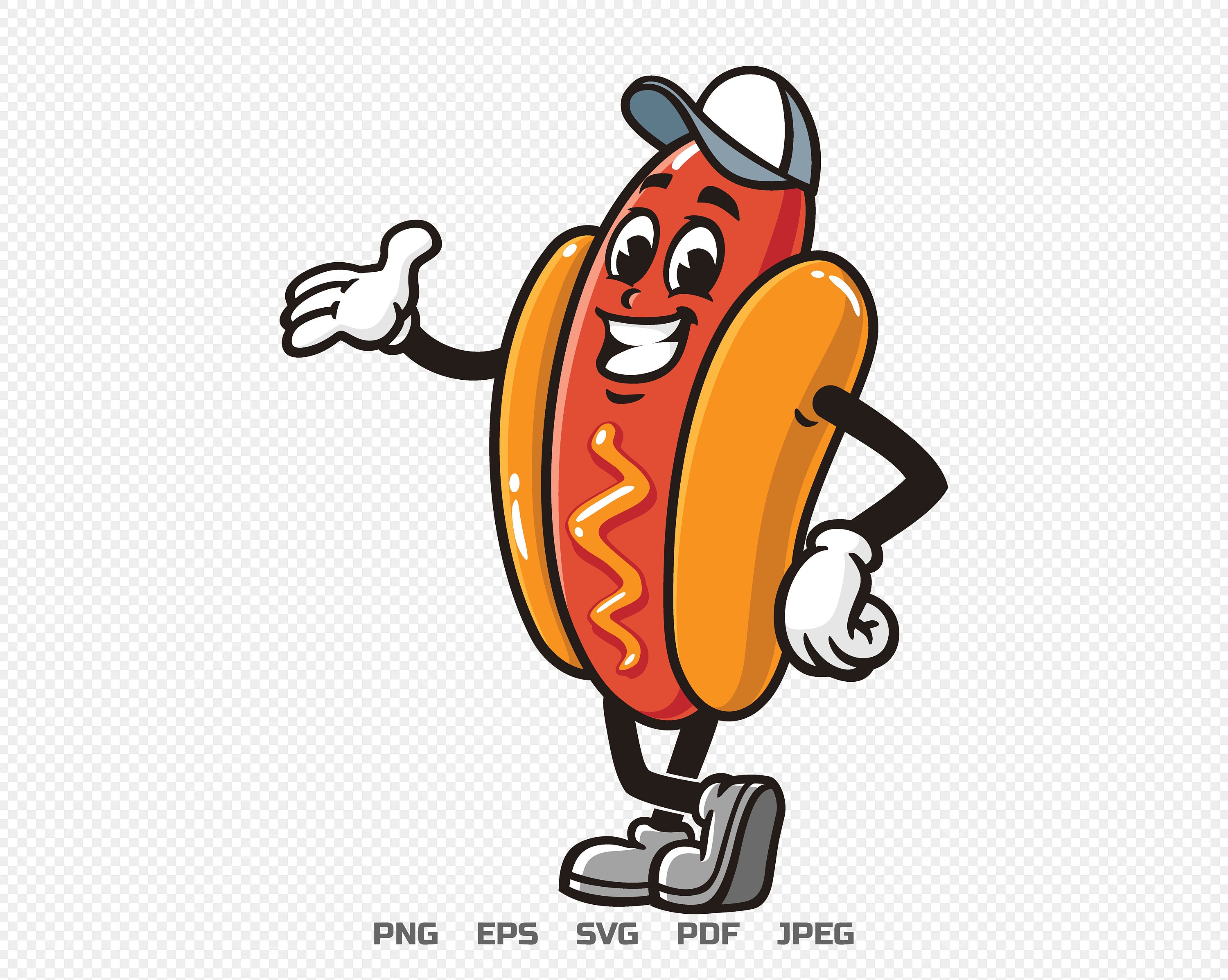 Hot Dog Cartoon Mascot Illustration Design Character - Etsy Hot Dog Cartoon Mascot Illustration Design Character - Etsy